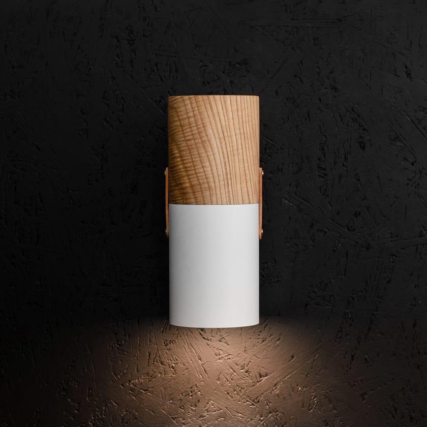 Adjustable aluminium and wood wall light NUT W By MZPA design KononenkoID
