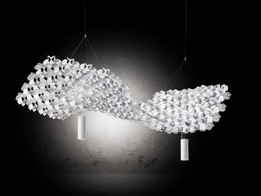 LED Opalflex® pendant lamp NUVEM By Slamp design Miguel Arruda