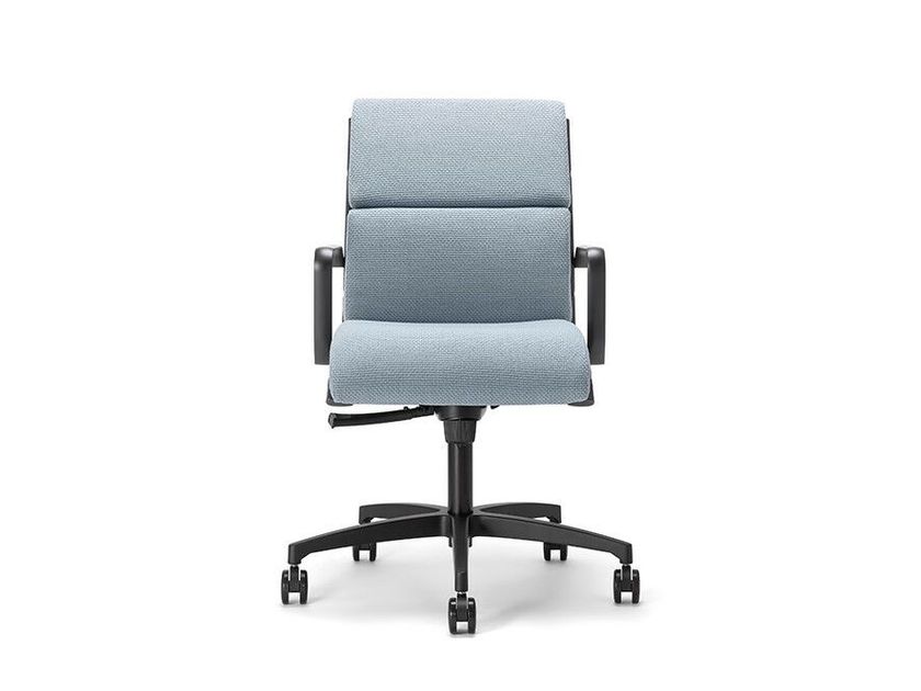 AALBORG SOFT 02 BK Swivel executive chair with armrests with 5-spoke ...