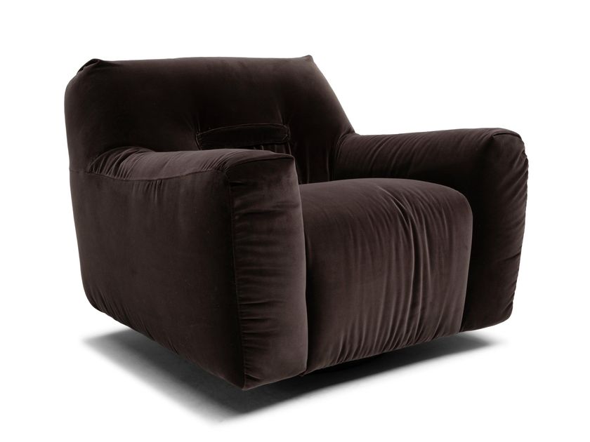 ARGO Swivel fabric armchair By Natuzzi Italia | design Paola Navone