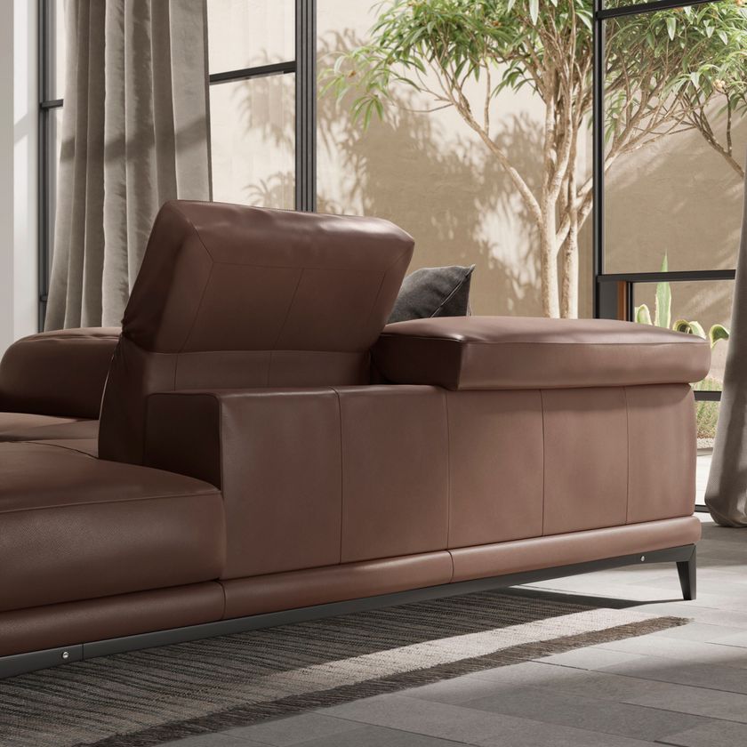 BORGHESE Sofá con reposacabeza con chaise-longue By Natuzzi Italia