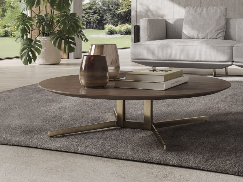 CAMPUS Rectangular low coffee table with glass top By Natuzzi Italia ...