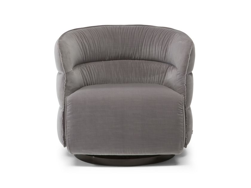 COUTURE Swivel fabric armchair with armrests By Natuzzi Italia | design ...