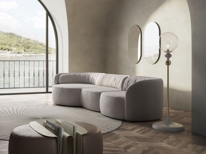 DEEP 4 seater modular fabric sofa By Natuzzi Italia | design Nika Zupanc