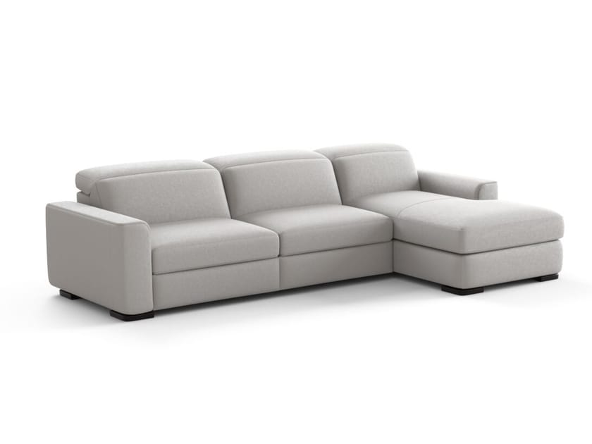 DIESIS 3 seater recliner fabric sofa with chaise longue By Natuzzi Italia