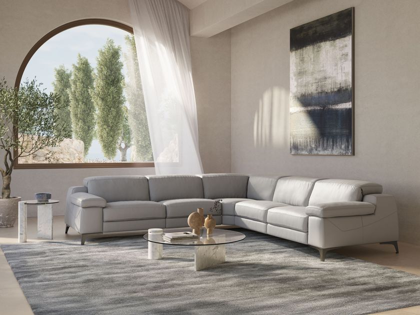 DUCA Corner fabric sofa with electric motion By Natuzzi Italia