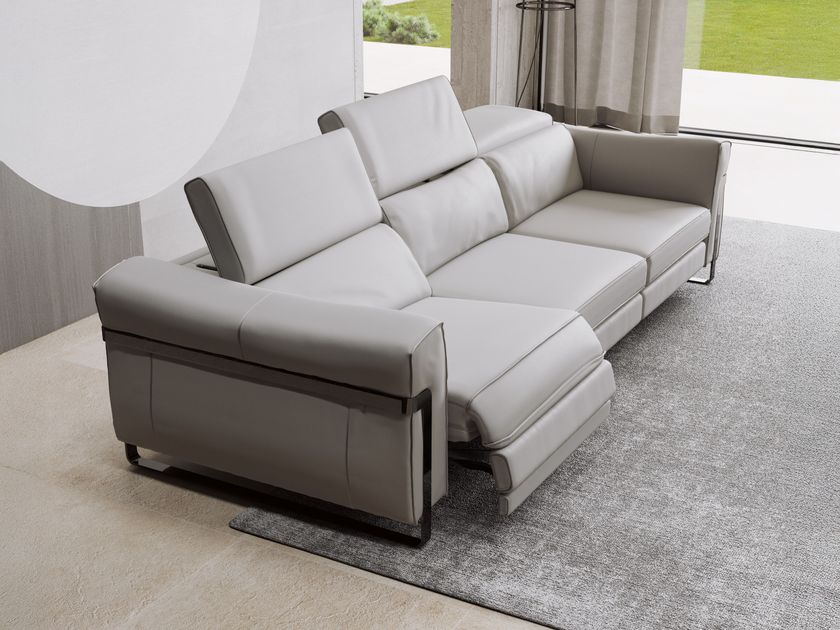 FIDELIO 3 seater recliner fabric sofa with electric motion By Natuzzi ...
