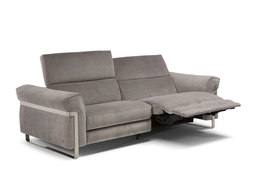 FIDELIO 2 seater recliner fabric sofa with electric motion By Natuzzi ...