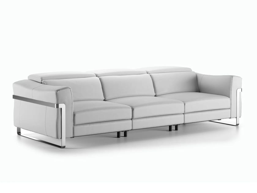 FIDELIO Divano reclinabile in pelle con movimento elettrico a 3 posti ...