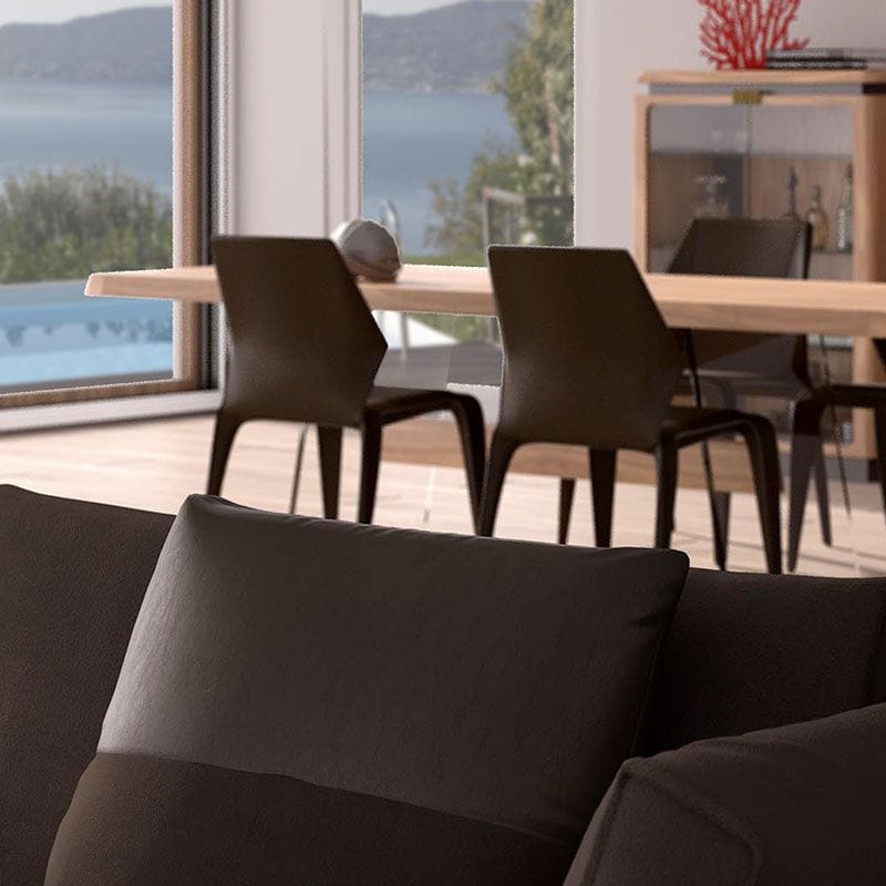 FRIDA Tanned leather chair By Natuzzi Italia