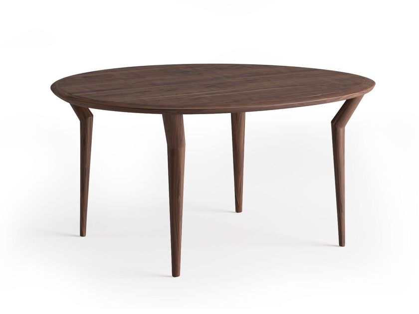 GUTTA Round walnut table By Natuzzi Italia | design Massimo Iosa Ghini