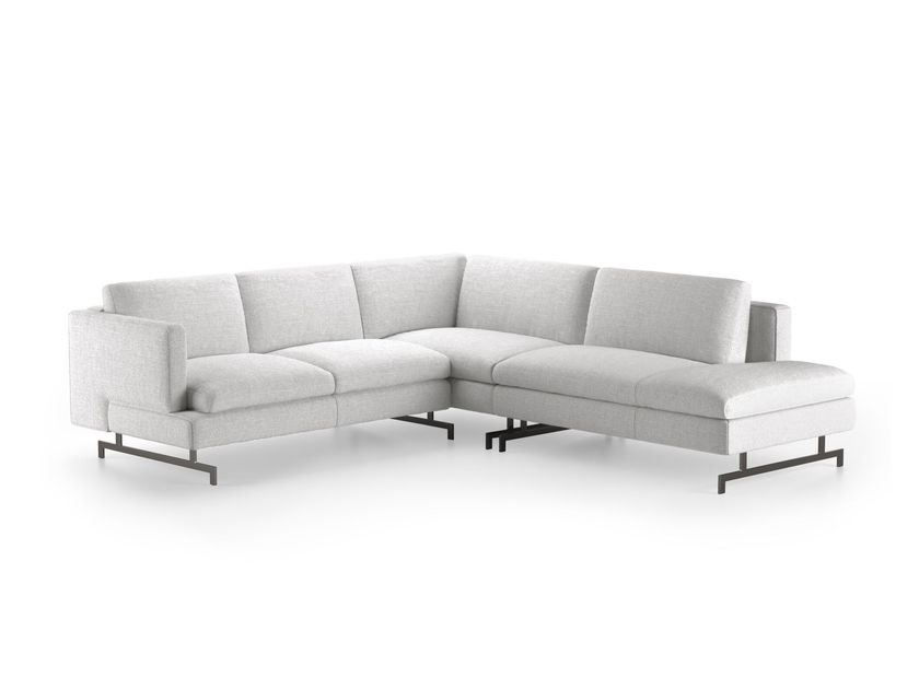 JEREMY Modular fabric sofa with chaise longue By Natuzzi Italia ...