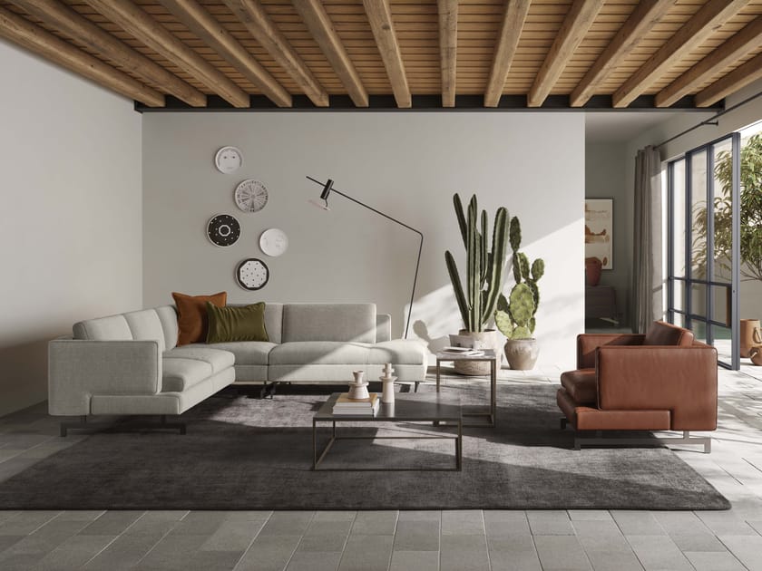 JEREMY Leather armchair with armrests By Natuzzi Italia | design ...