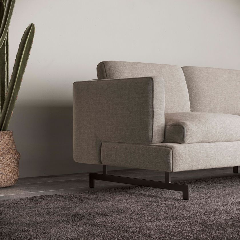 JEREMY Modular fabric sofa with chaise longue By Natuzzi Italia ...