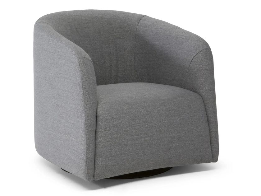 LOGOS Swivel fabric armchair with armrests By Natuzzi Italia | design ...