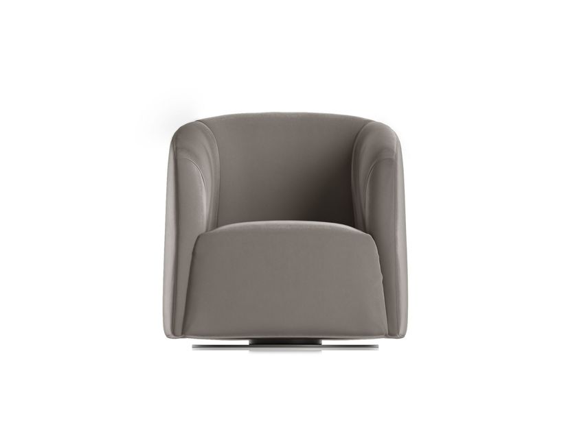 LOGOS Swivel fabric armchair with armrests By Natuzzi Italia | design ...