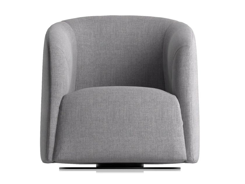 LOGOS Swivel fabric armchair with armrests By Natuzzi Italia | design ...
