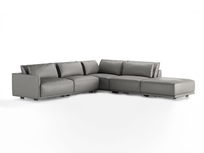 LONG BEACH Divano angolare in pelle By Natuzzi Italia | design Claudio ...