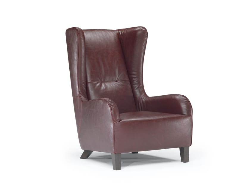 MARLENE Wing high-back leather armchair By Natuzzi Italia | design ...