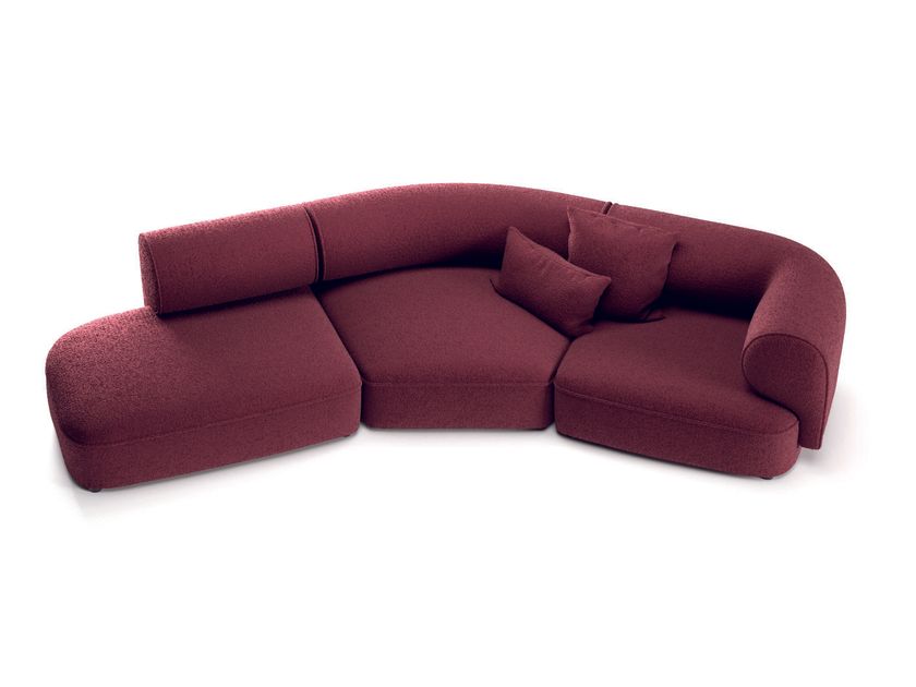 MELODY Corner fabric sofa By Natuzzi Italia | design Simone Bonanni