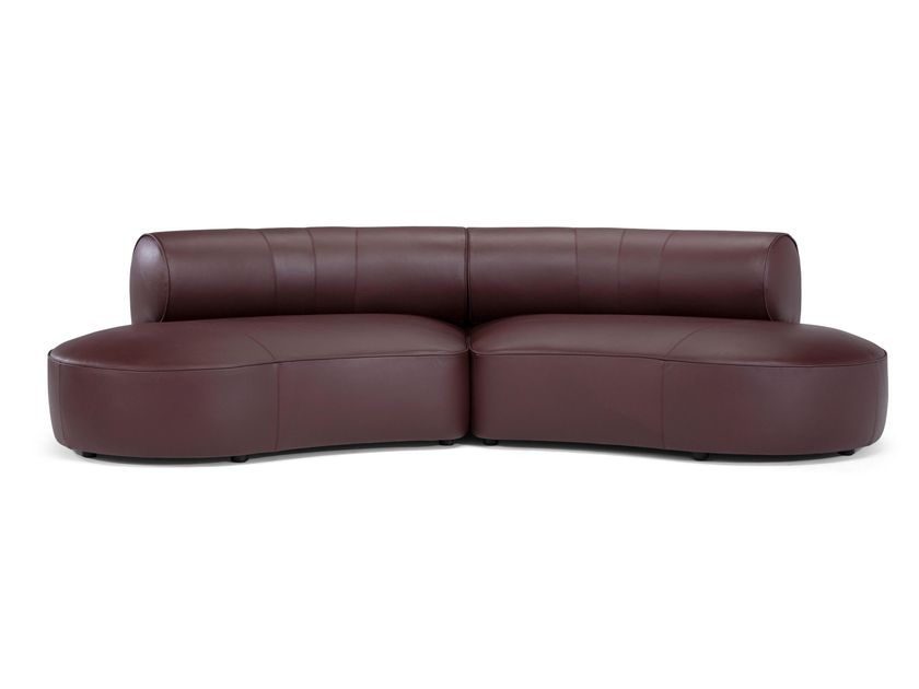 MELODY Divano curvo in pelle a 2 posti By Natuzzi Italia | design ...