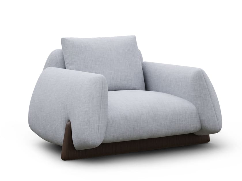 MIRAI Fabric armchair with armrests By Natuzzi Italia