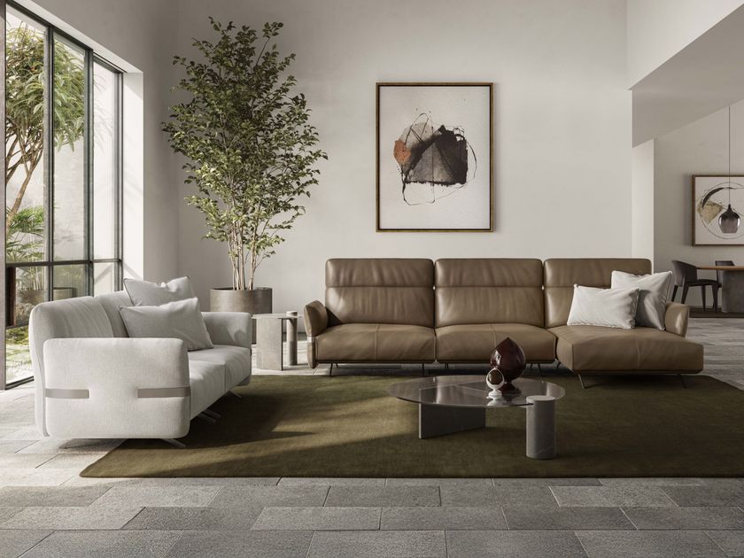 PABLO 2 seater leather sofa By Natuzzi Italia | design Claudio Bellini