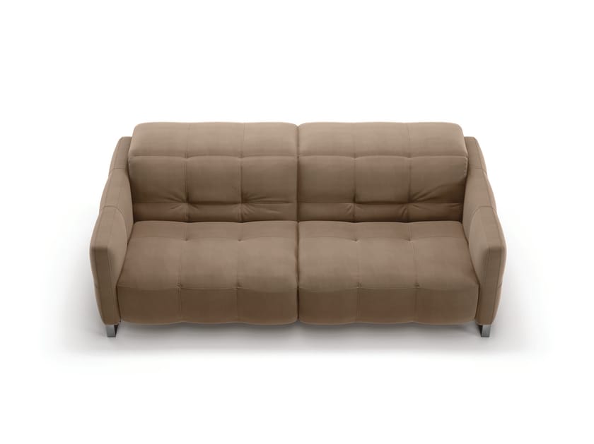 PHILO Recliner tufted fabric sofa with electric motion By Natuzzi Italia