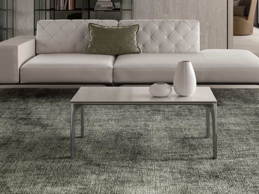 SKYLINE Rectangular coffee table with marble top By Natuzzi Italia ...