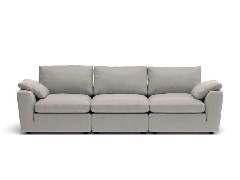 SEMPLICE Sofá 3 lugares modular de pele By Natuzzi Italia