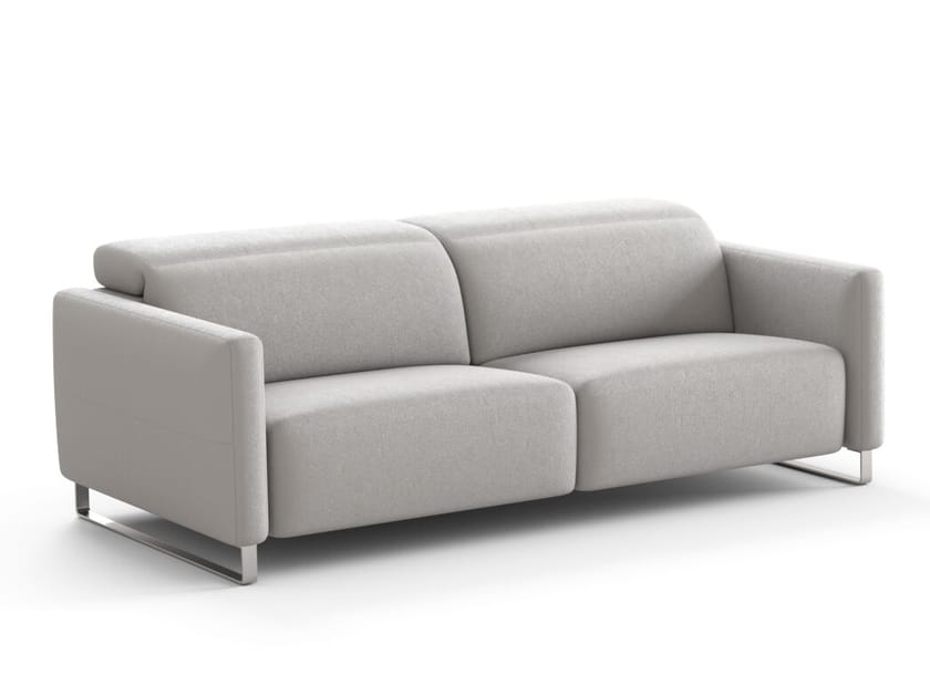 SOPHY Divano reclinabile in tessuto a 3 posti By Natuzzi Italia