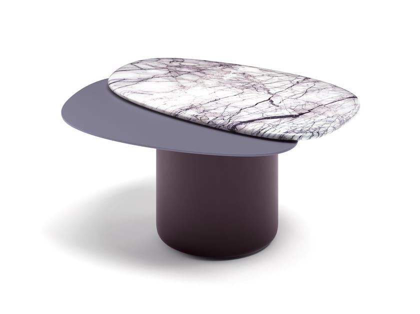 SPLASH Wooden and marble coffee table for living room By Natuzzi Italia ...