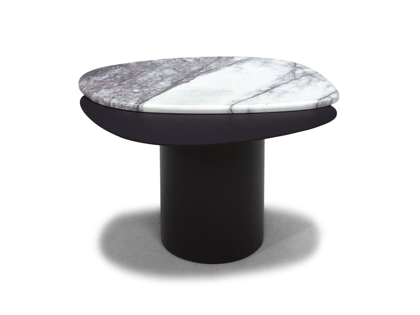 SPLASH Wooden and marble coffee table for living room By Natuzzi Italia | design Enrique Martí