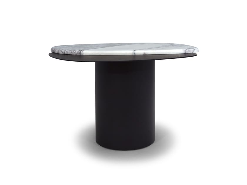 SPLASH Wooden and marble coffee table for living room By Natuzzi Italia | design Enrique Martí