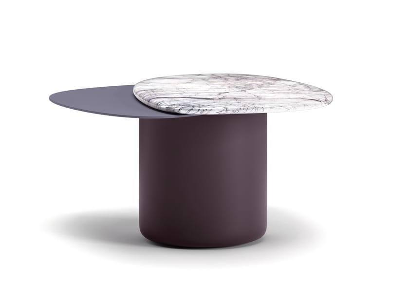 SPLASH Wooden and marble coffee table for living room By Natuzzi Italia ...