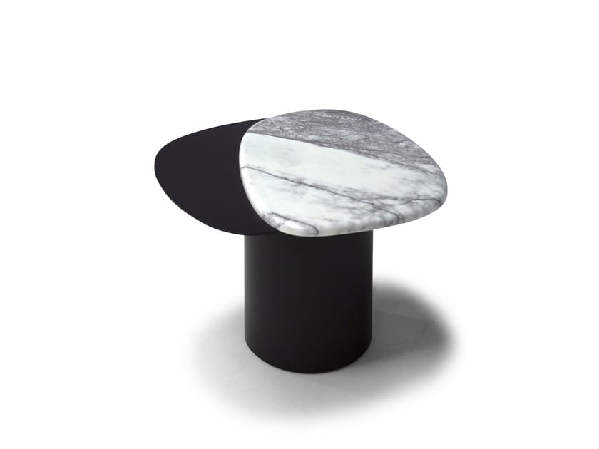 SPLASH Wooden and marble coffee table for living room By Natuzzi Italia | design Enrique Martí