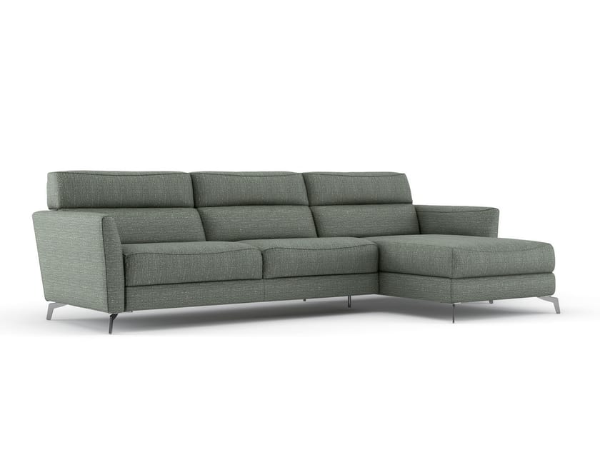 STAN 3 seater fabric sofa with chaise longue By Natuzzi Italia
