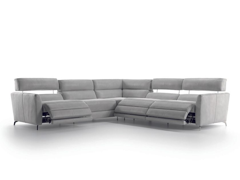 STAN Corner recliner leather sofa By Natuzzi Italia