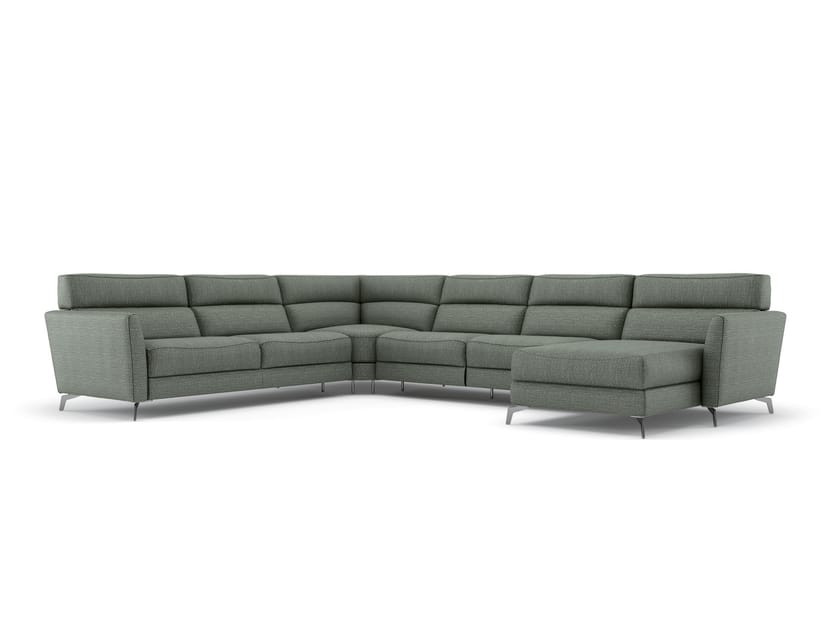 STAN Sofá reclinable de esquina de tela By Natuzzi Italia