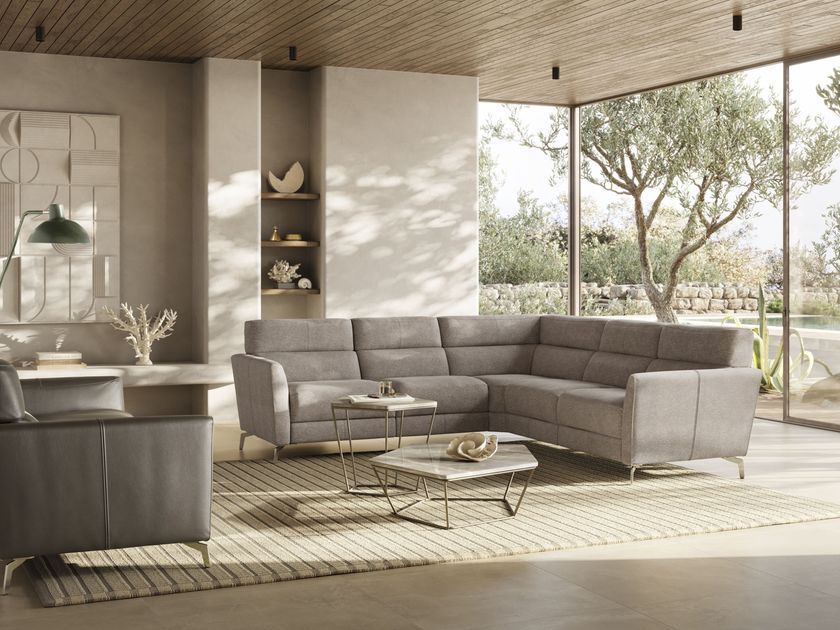 STAN Recliner corner fabric sofa By Natuzzi Italia