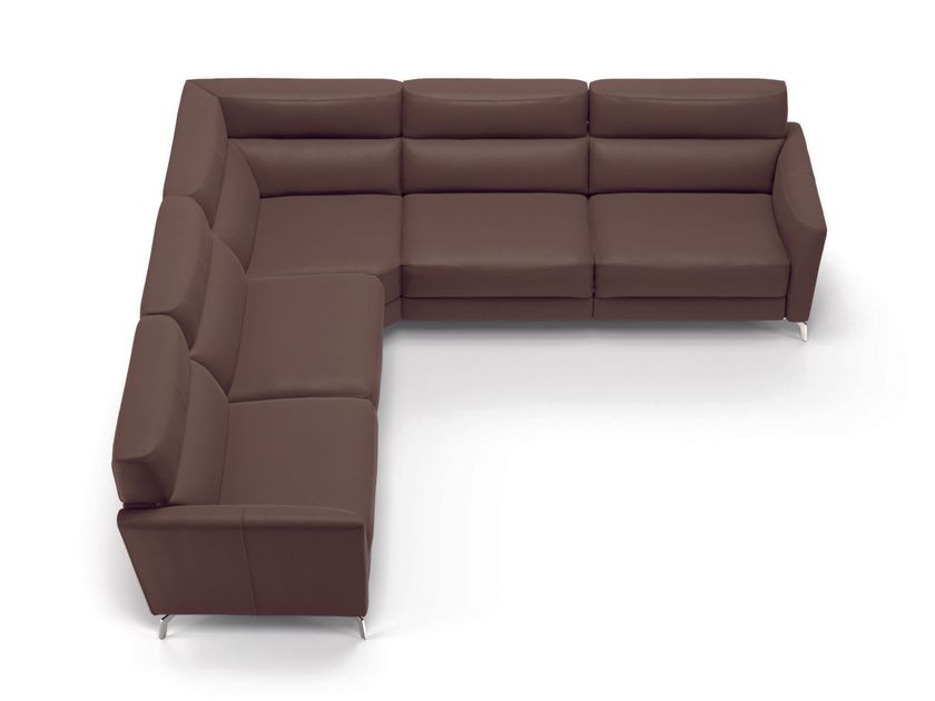 STAN Corner recliner leather sofa By Natuzzi Italia
