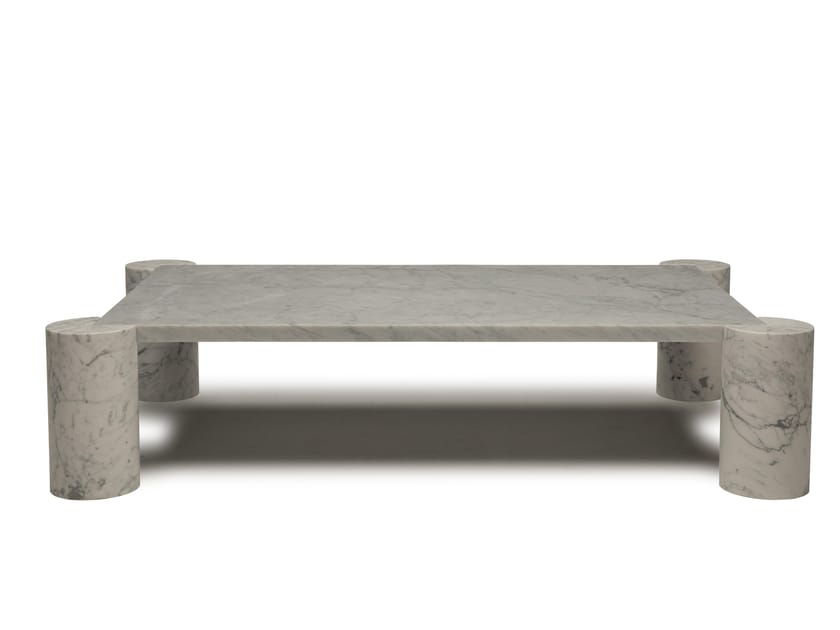 TEMPIO Tavolino basso rettangolare in marmo di Carrara By Natuzzi ...