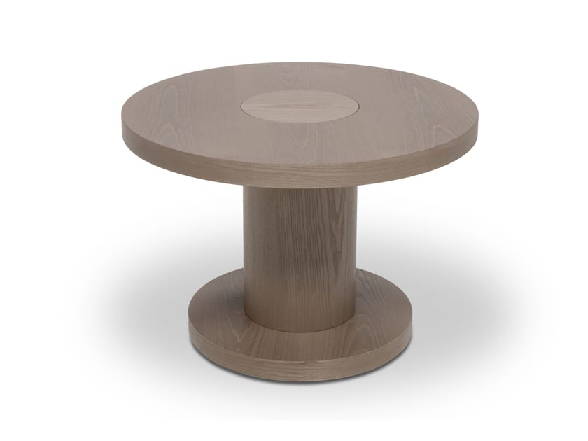 TEMPIO Round ash coffee table By Natuzzi Italia | design Fabio Novembre