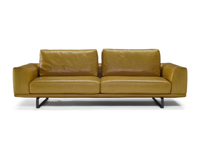 TEMPO 2 seater leather sofa By Natuzzi Italia | design Maurizio Manzoni, Roberto Tapinassi