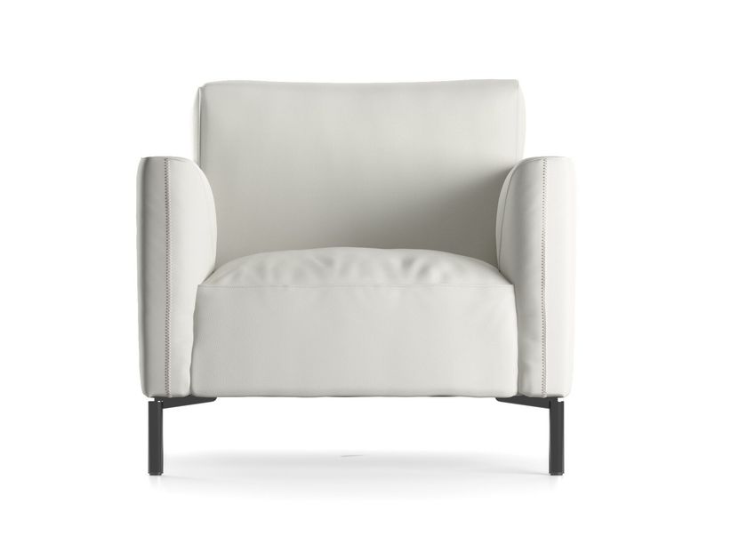 TRATTO Leather armchair with armrests By Natuzzi Italia | design ...