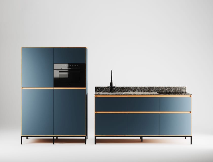 »OFFICE« COMPOSIT UNIT 0I - DESIGN „ONE LINE“ Kitchen By Neuvermoebelt