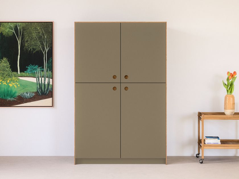 SMART LINE FURNITURE FC10 Sectional wooden wardrobe with coplanar doors ...