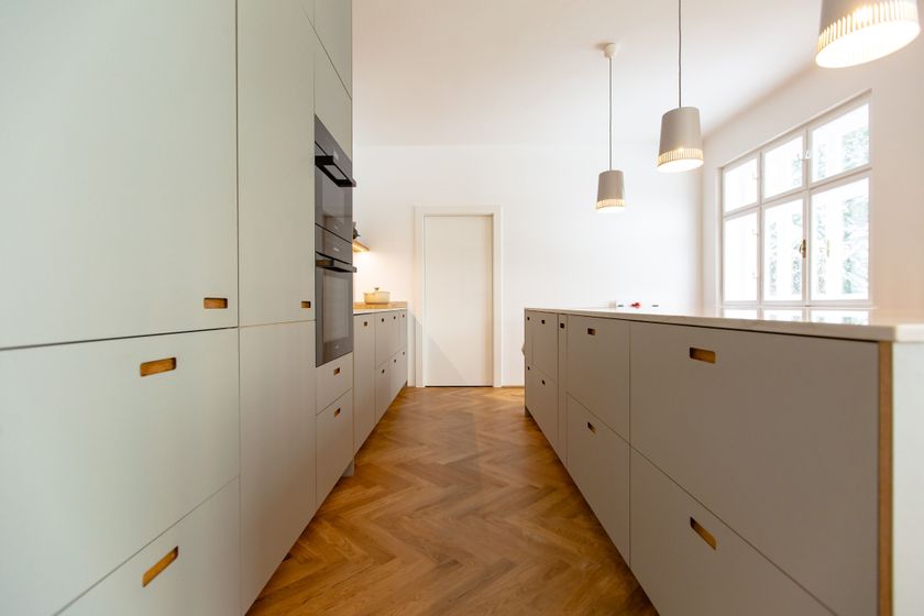 SMART LINE KITCHEN SYSTEMS KS17 Cuisine intégrée linéaire en linoléum ...