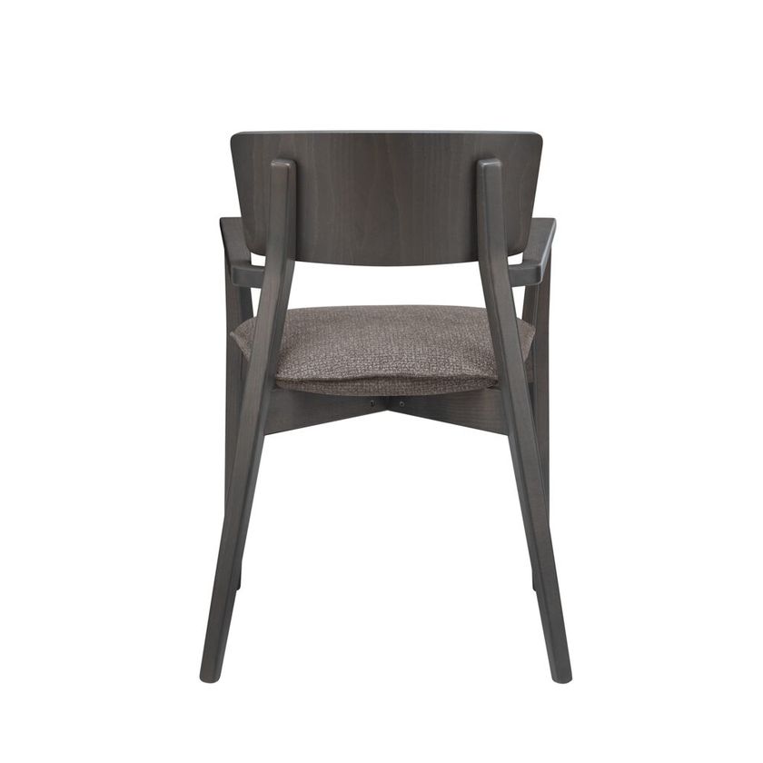 HELLEN SOFT PO06 Wooden chair with padded seat with armrests By New Life