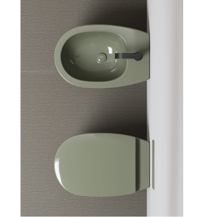 MILK Floor mounted rimless ceramic toilet By Nic